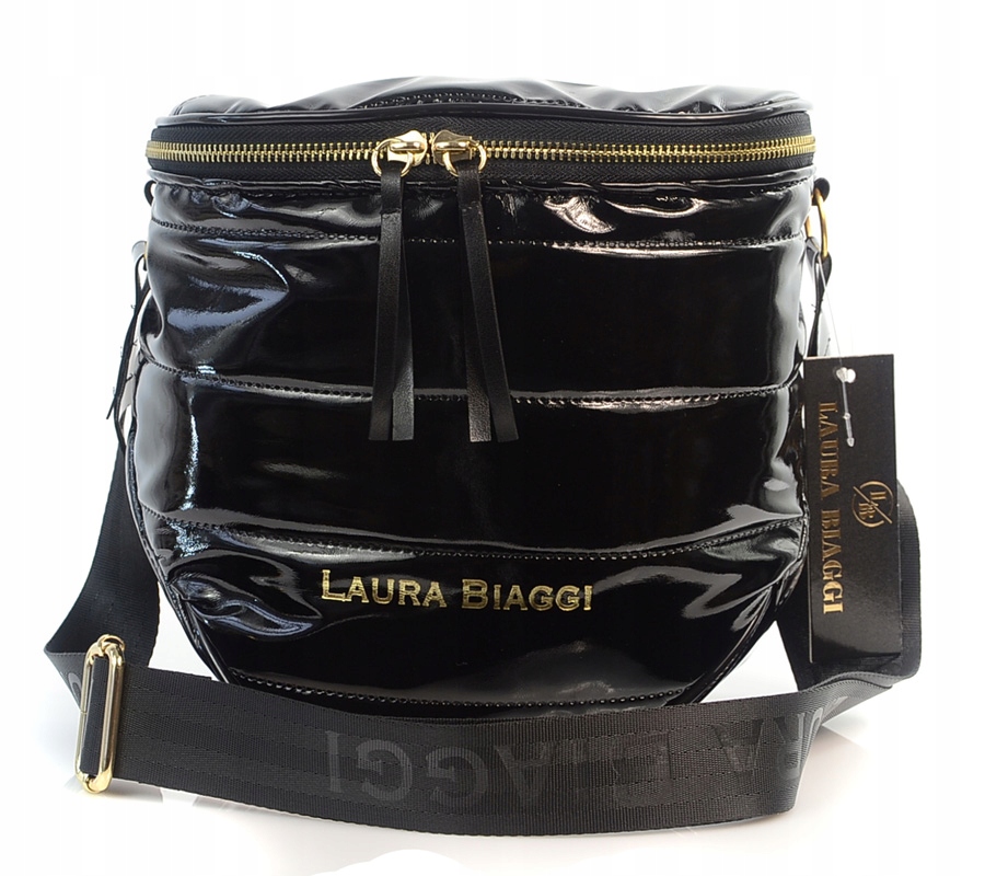 Polska Torebka LAURA BIAGGI Listonoszka Worek Logo - 11034890901 - oficjalne archiwum Allegro