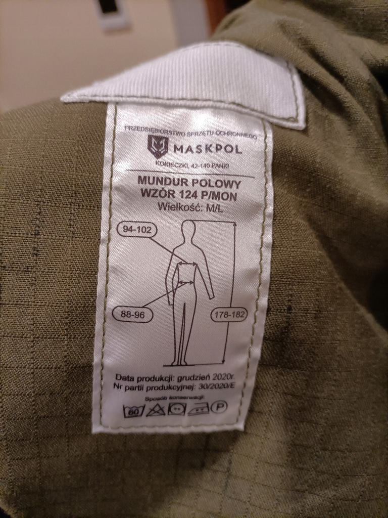 Mundur Polowy ZIMOWY 2019 wzór 124P/MON roz. M/L - 12684579790 - oficjalne archiwum Allegro