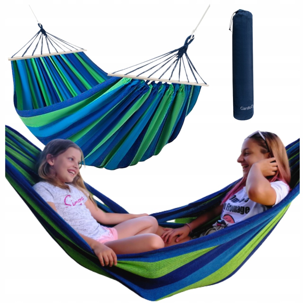 DUŻY HAMAK OGRODOWY 2-OSOBOWY ZE STELAŻEM XXL - 13660935718 - oficjalne ...