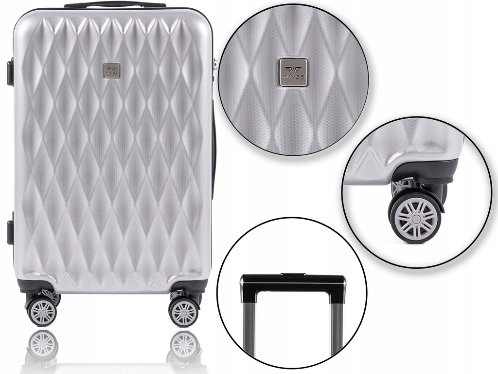 LEKKA Walizka kabinowa PoliWęglan TSA Wings PC190 - 9313231484 - oficjalne archiwum Allegro
