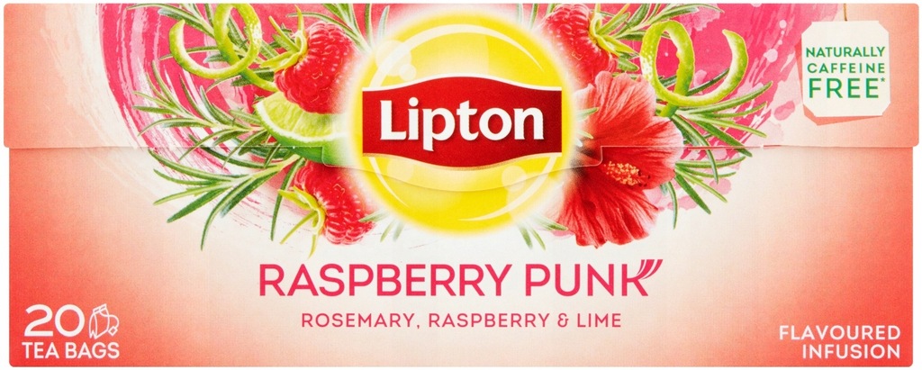 Herbata Lipton Raspberry Punk malinowa 20 torebek - 13529485611 - oficjalne archiwum Allegro