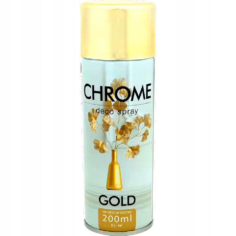 FARBA w SPRAYU ZŁOTA - ZŁOTY CHROM - 200ml - 12684689002 - oficjalne ...