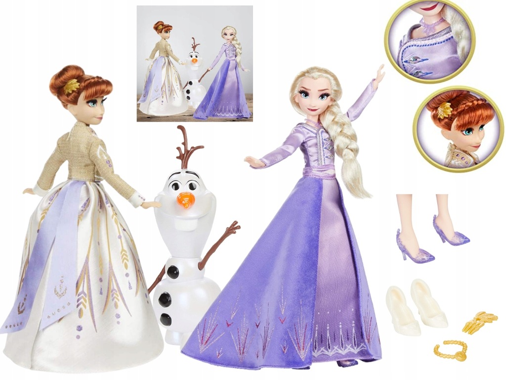 Zestaw Lalki ELZA Elsa ANNA OLAF Kraina lodu FROZE - 12925522396 - oficjalne archiwum Allegro