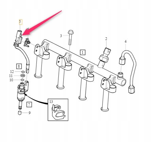 Przewód listwy wtryskowej Volvo - 12135683402 - oficjalne archiwum Allegro