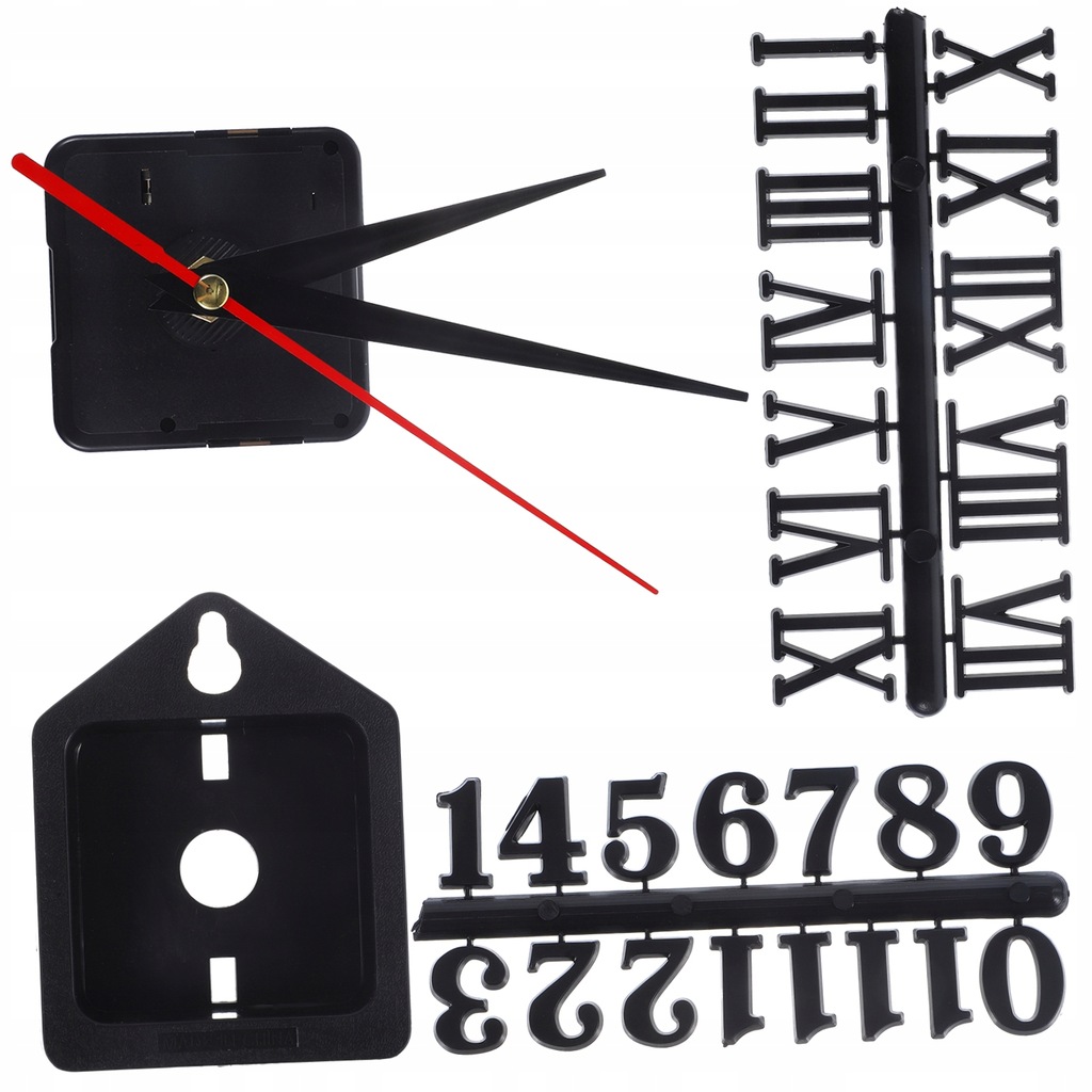 DIY DIGITAL CLOCK NUMBER HAND KIT BATTERY MOTOR - 14286360938 ...
