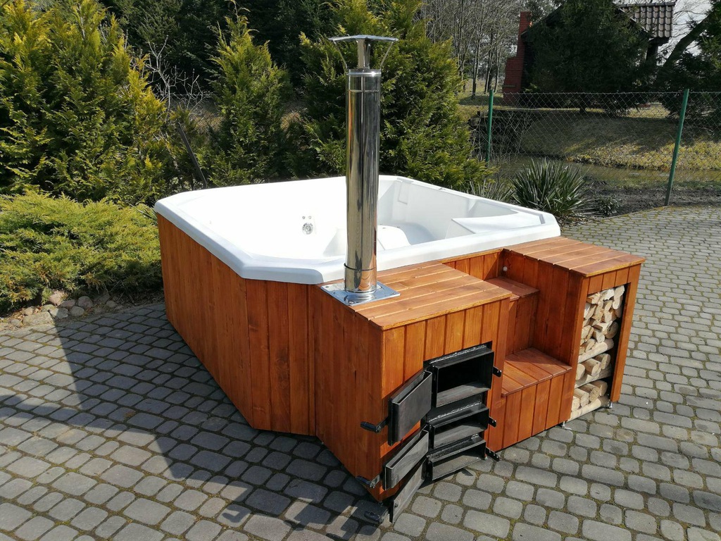 Jacuzzi + PIEC Jacuzzi ogrodowe Basen SPA Wanna - 7273678908 ...