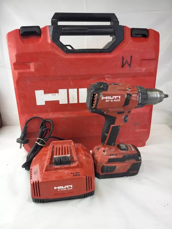 WKRĘTARKA HILTI SF 6-A22 + AKU+ŁADOWARKA+WALIZKA - 14186932225 - oficjalne archiwum Allegro