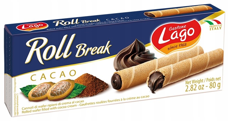 Купить Lago Roll Break какао-шоколадные трубочки 80 г: отзывы, фото и ...
