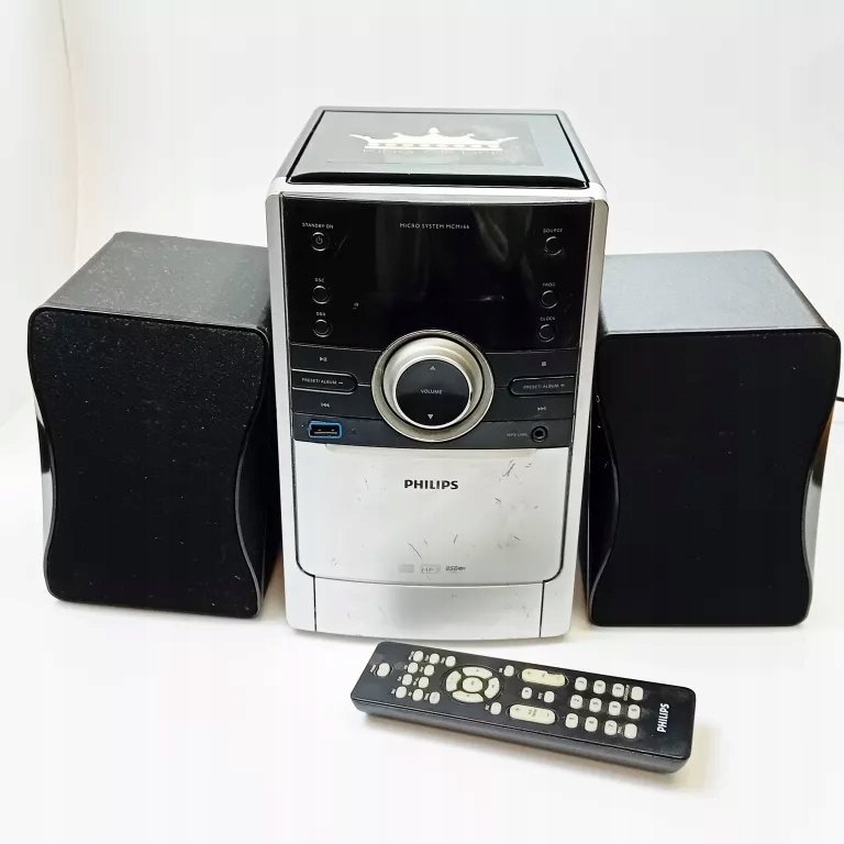 WIEŻA PHILIPS MCM166 +2 GŁOŚNIKI - 17074658529 - oficjalne archiwum Allegro