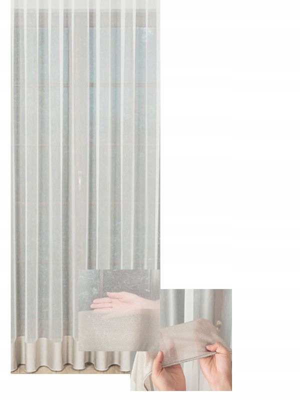 Firany Z Taśmą Wave Do Fal Firana Kremowa Z Szarym Do Salonu sz ...