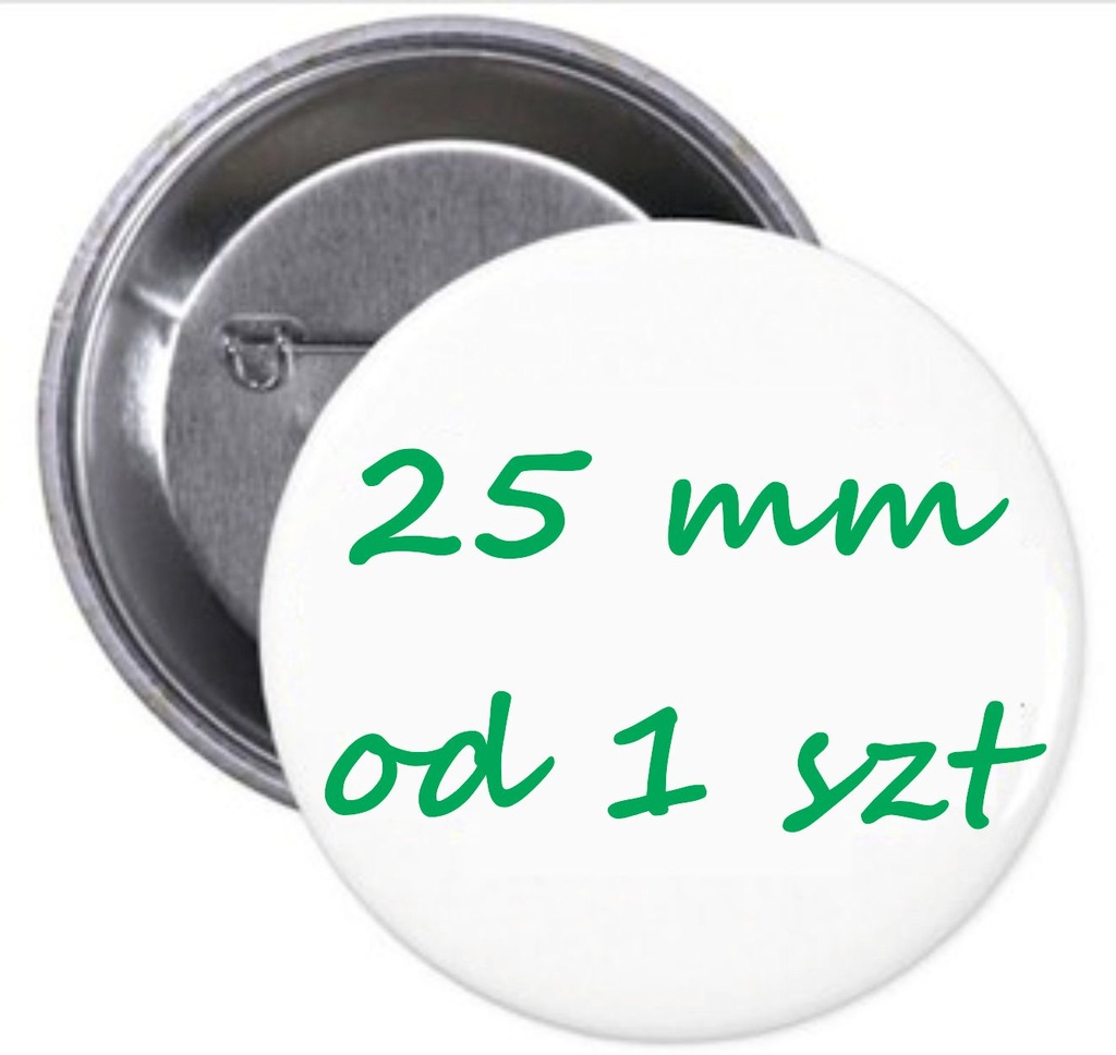 FOTO BUTTON znaczek przypinka pins - 25mm od 1 szt - 7358480252 ...