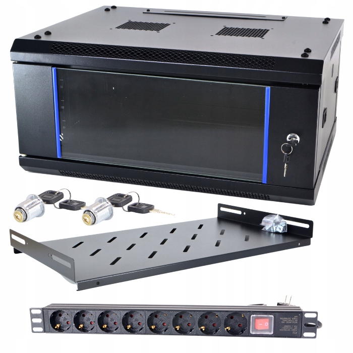 SZAFA RACK 19' WISZĄCA 4U DO ZŁOŻENIA + AKCESORIA - 13538569985 ...