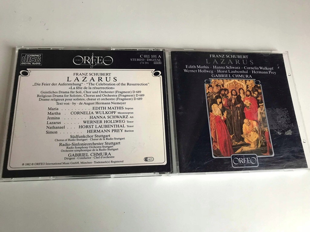 CD F. Schubert Lazarus Edith Mathis Hanna Schwarz Gabriel Chmura STAN 4 ...