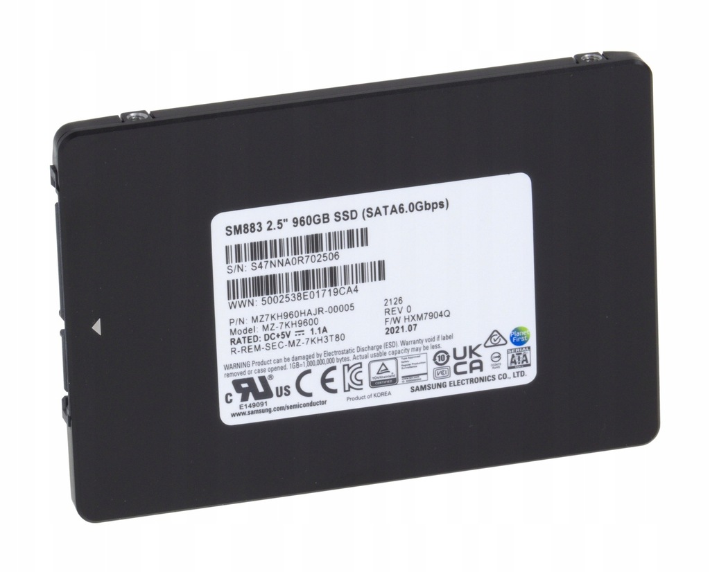 SSD Samsung SM883 960GB 2,5 6Gb SATA MZ7KH960HAJR - 14202625168 ...