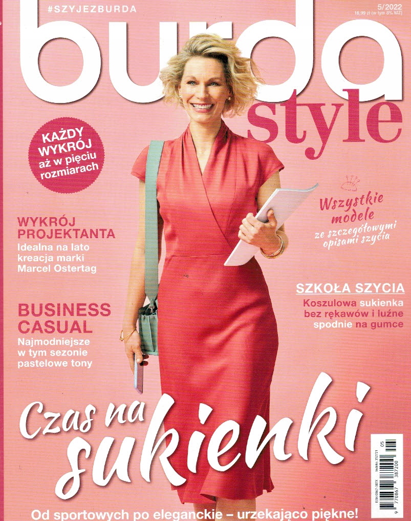 Burda 5/2022 sukienki spodnie lato - 13159461107 - oficjalne archiwum ...