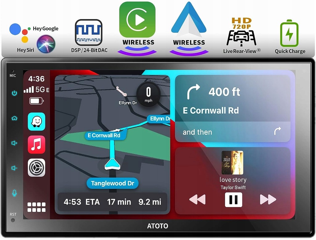 ATOTO F7 CarPlay BT Radioodtwarzacz - 14420531980 - oficjalne archiwum Allegro
