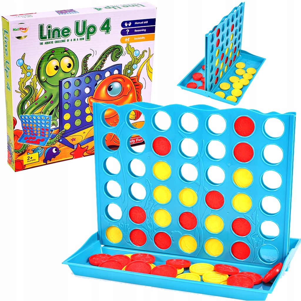 GRA LOGICZNA LINE UP DUŻA POŁĄCZ 4 CONNECT 4 BINGO - 11135953967 ...