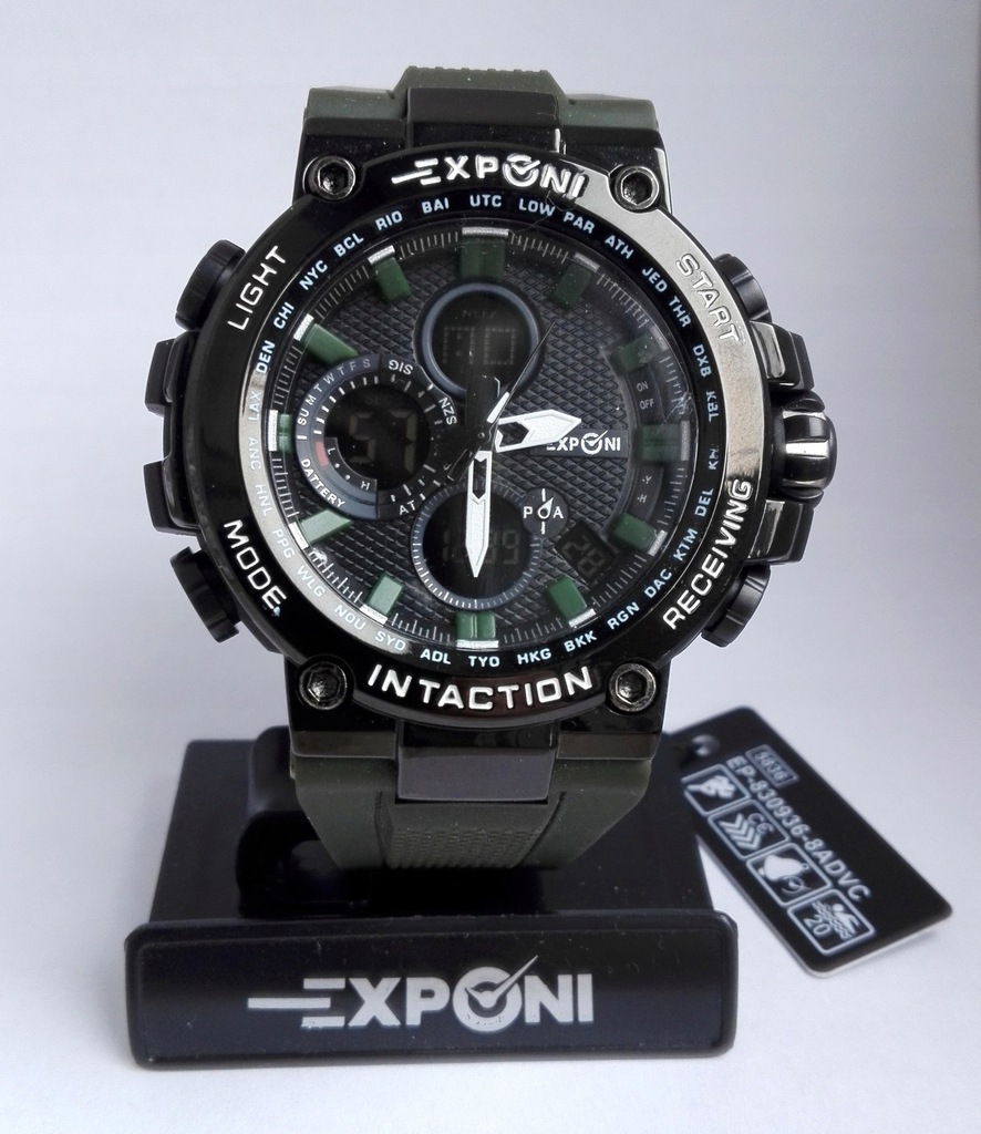 EXPONI MĘSKI SPORTOWY S-SHOCK WODOODPORNY LED BOX - 13243651282 ...