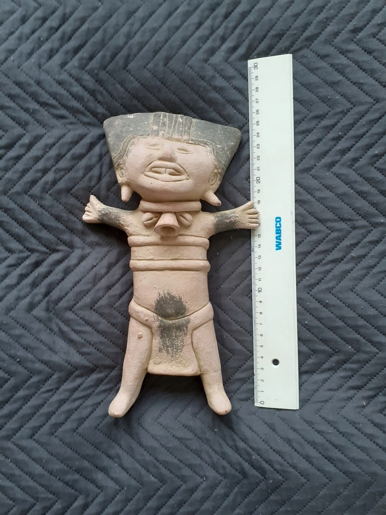 Gliniana figurka indiańska, sztuka Azteków, Majów - 12739667441 ...