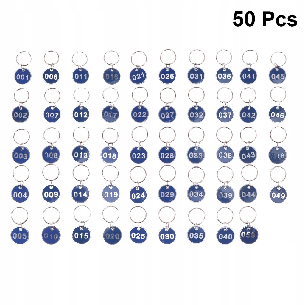 Key Number Tags Metal Round Numbered 1-50 - 14176693012 - oficjalne ...
