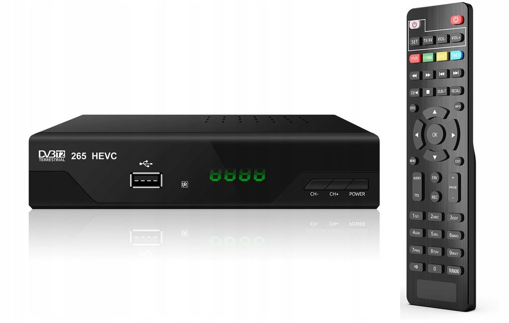 DEKODER TUNER TV NAZIEMNEJ HD DVB-T2 HEVC H.265 HQ - 12316521920 ...