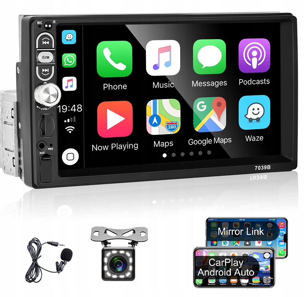 RADIO SAMOCHODOWE CARPLAY ANDROID BLUETOOTH KAMERA - 13558463052 ...