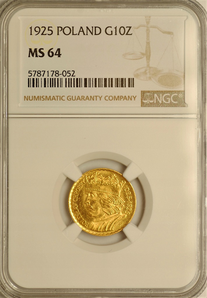 dk II RP 10 zł 1925 Chrobry NGC MS 64 piękne - 12594653642 - oficjalne ...