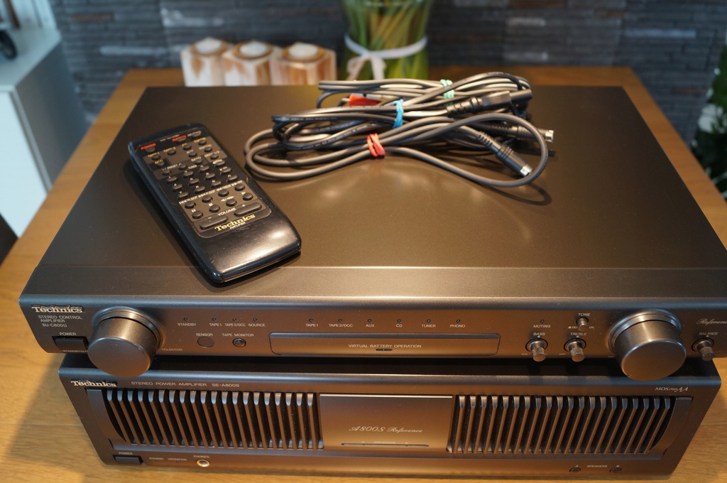 Technics wzmacniacz SU-C800U + SE-A800S z pilotem. - 9067158678 - oficjalne archiwum Allegro