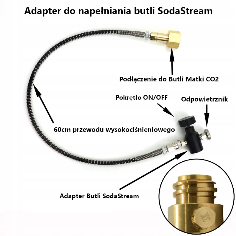 Przetoczka Napełnianie butli SodaStream CO2 Butla - 10847416152 - oficjalne archiwum Allegro