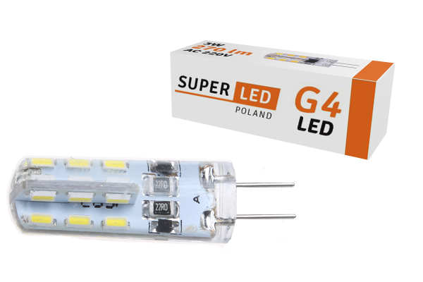 Żarówka LED G4 230V AC 3W 270lm silicon biała - 7673536581 - oficjalne archiwum Allegro