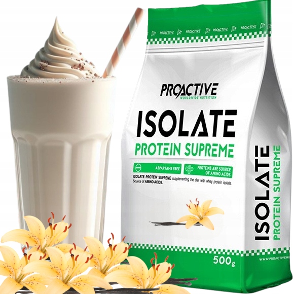 BIAŁKO IZOLAT Odżywka białkowa Wanilia ProActive Isolate WPI 500g ...