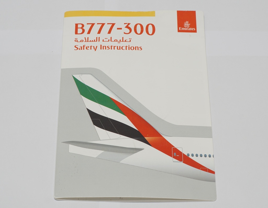 Emirates Safety Card Boeing 777-300 - 12346356394 - oficjalne archiwum ...