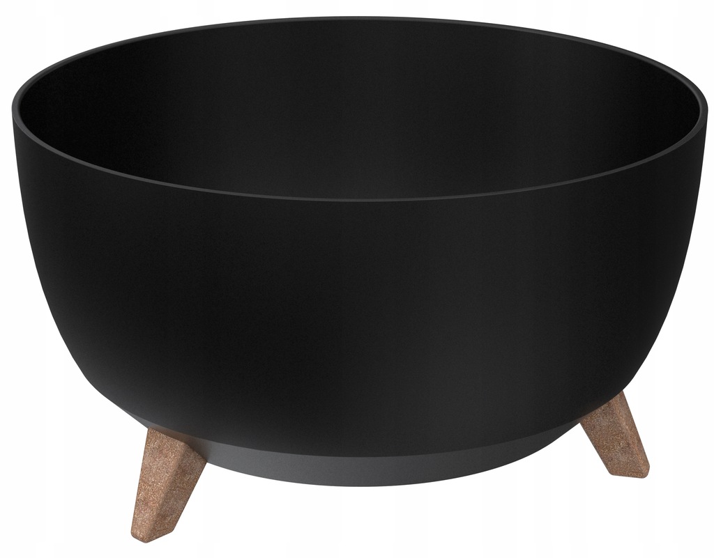 Donica Doniczka na nóżkach MISA ROMA fi 400 CZARNA - 10470885853 - oficjalne archiwum Allegro