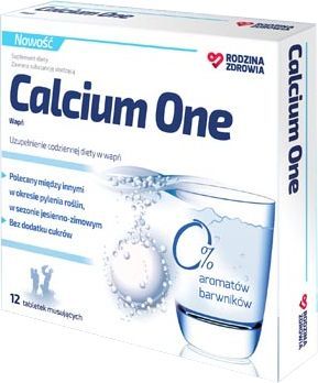 CALCIUM ONE wapń wapno musujące 12 tabletek - 6856775769 - oficjalne ...