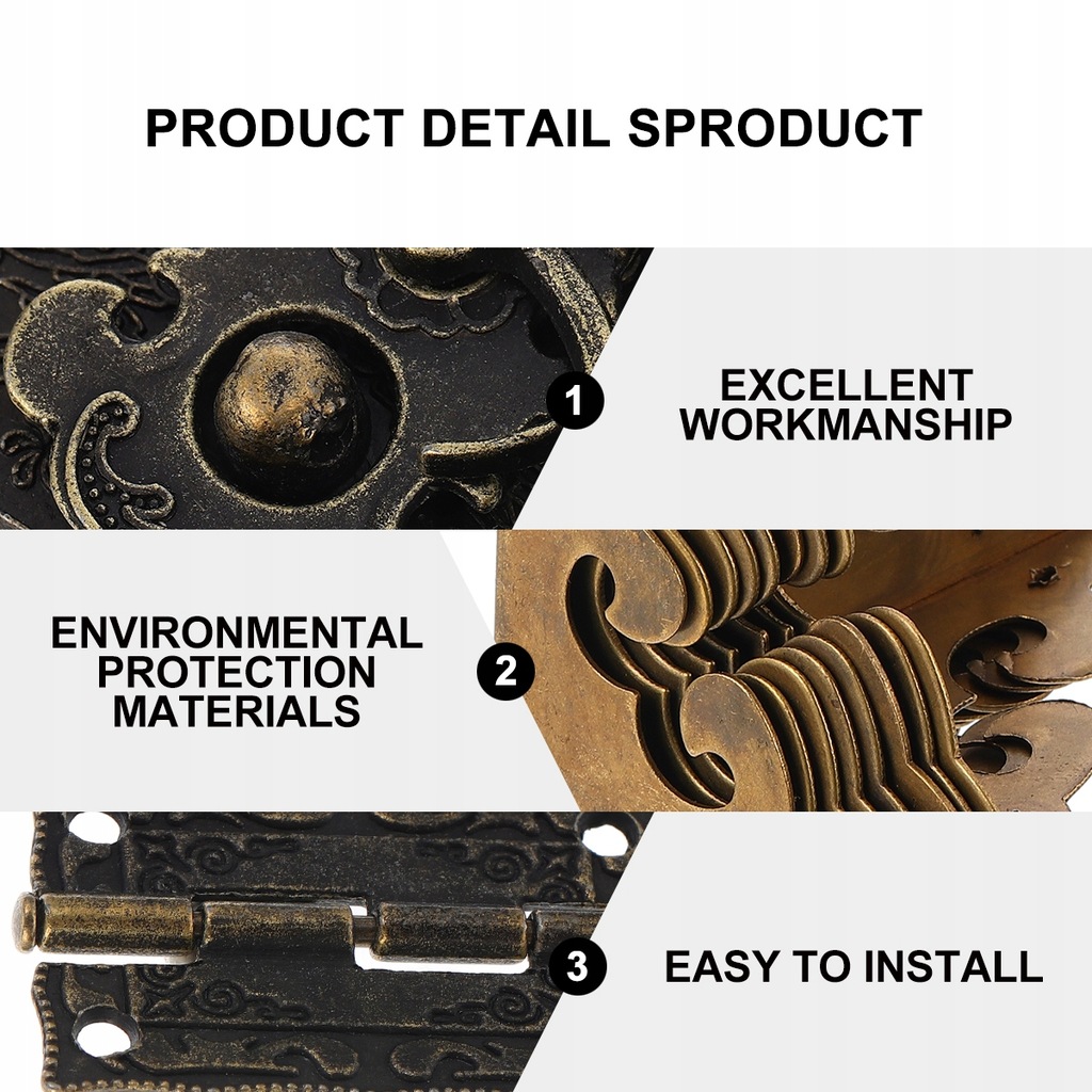 VINTAGE WOODEN CASES LOCK CHEST CORNER GUARD - 14354250671 - oficjalne ...