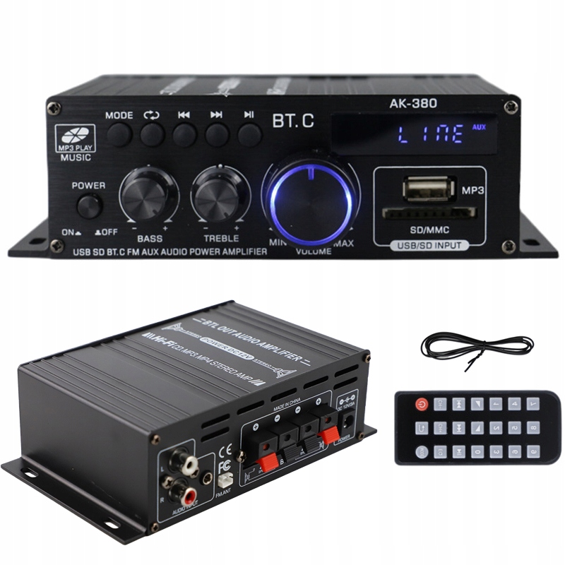 CYFROWY WZMACNIACZ MOCY DŹWIĘKU STEREO AMPLITUNER BLUETOOTH - 14964855357 - oficjalne archiwum ...