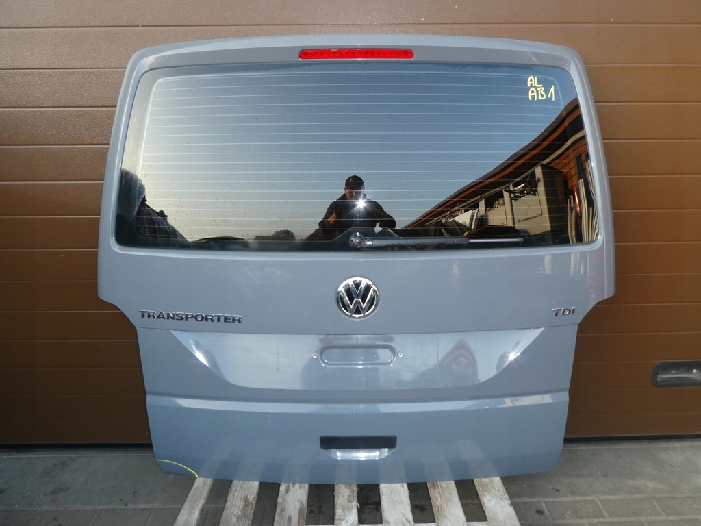 VW TRANSPORTER T6 KLAPA TYŁ SIWA LH7J KOMPLETNA - 14419057744 ...