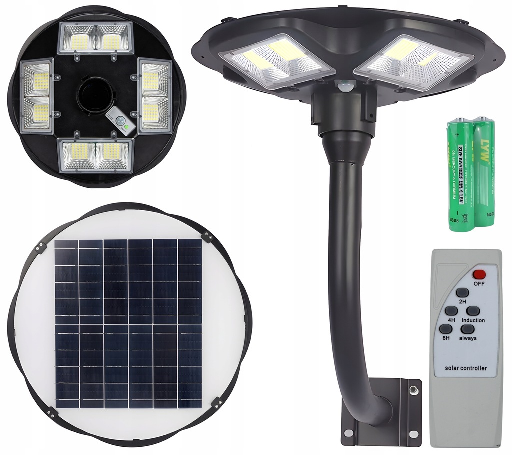 LAMPA SOLARNA LED ULICZNA MOCNA UFO PILOT 800W - 13371007002 - oficjalne archiwum Allegro