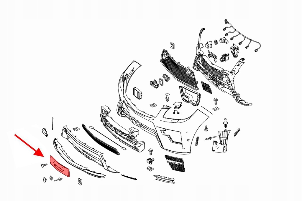 MERCEDES ML W166 AMG RAMKA TABLICY REJESTRACYJNEJ - 11049213441 ...