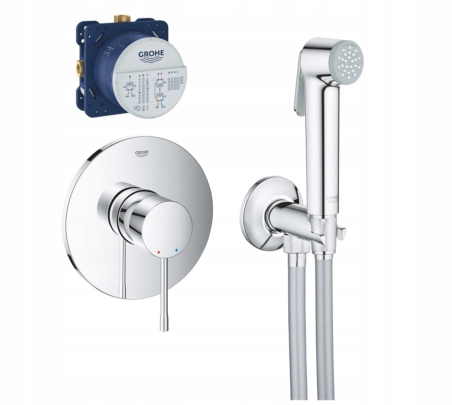 Zestaw podtynkowy BIDETTA GROHE ESSENCE chrom - 12410729664 - oficjalne archiwum Allegro