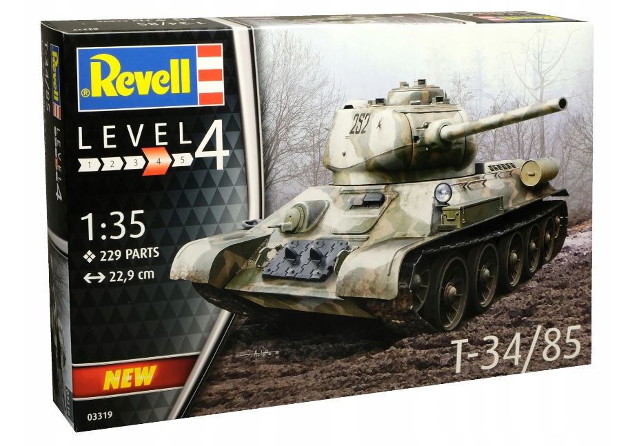 Revell 03319 T-34/85 model czołgu do sklejania - 12619679601 ...