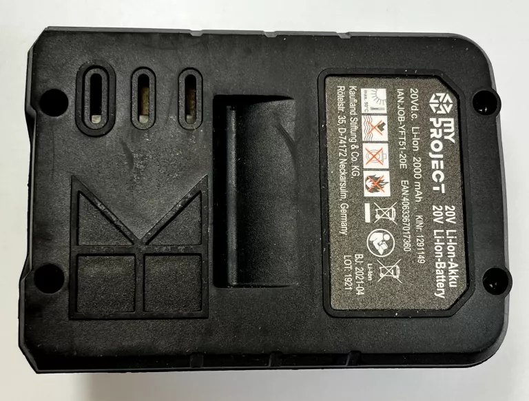 AKUMULATOR MY PROJECT 2.0AH 20V - 12293072154 - oficjalne archiwum Allegro