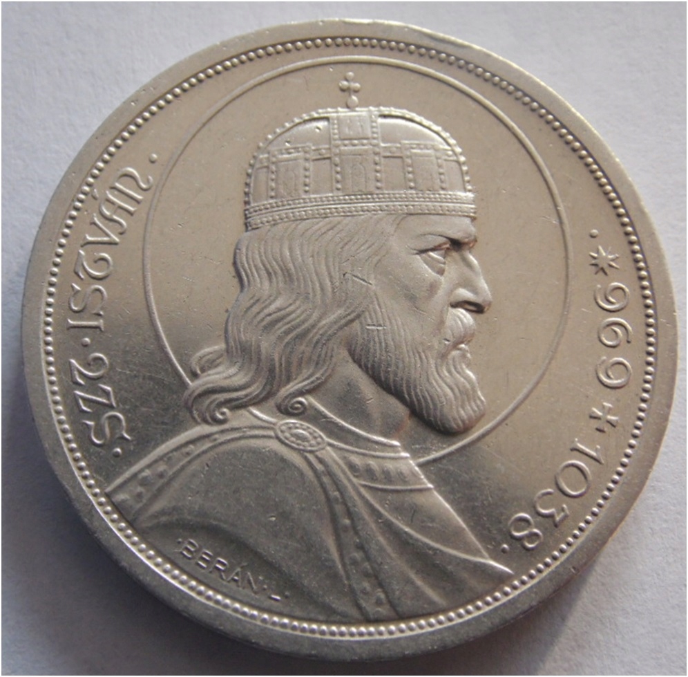 5 PENGO 1938 WĘGRY 900 rocz. śmierci św. Stefana I - 15020444560 ...