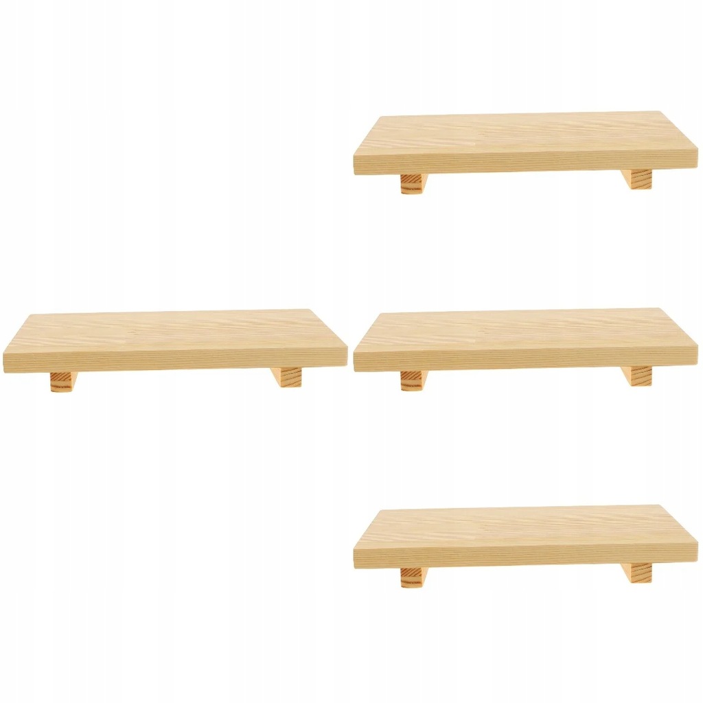 Sushi Plate Wood Pallets Snacks Desserts Set 4 - 13697307590 ...