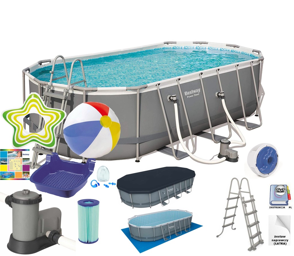 BESTWAY 56710 15w1 549x274x122cm BASEN STELAŻOWY - 7739724661 ...