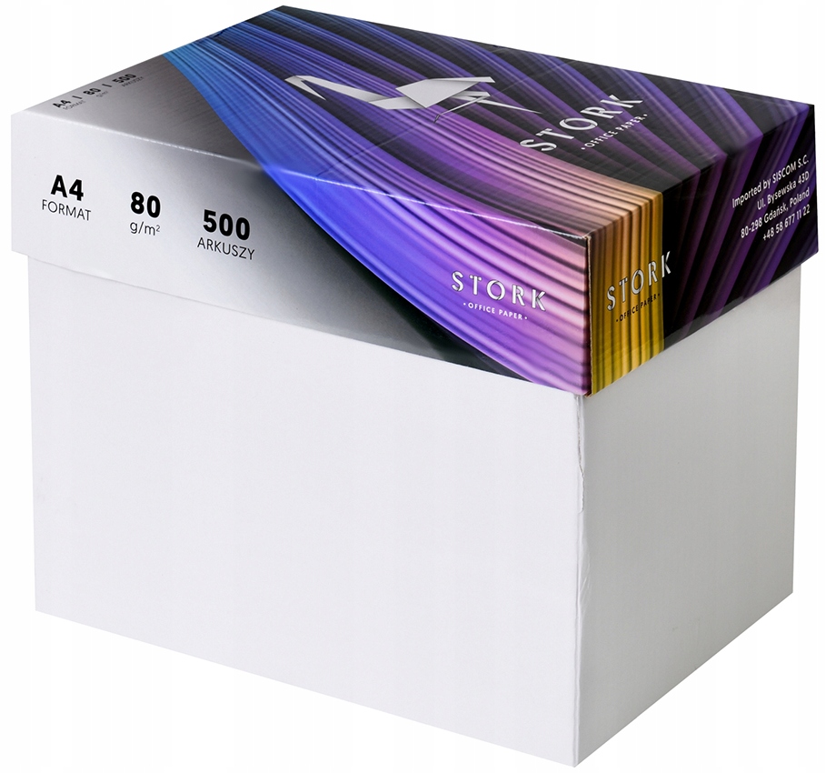 PAPIER KSERO DO DRUKARKI A4 80G KARTON 5 RYZ BIAŁY - 13089676793 - oficjalne archiwum Allegro
