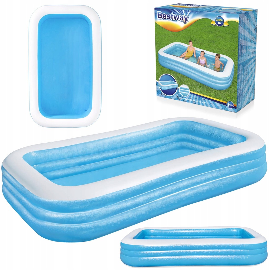 DUŻY BASEN OGRODOWY DELUX BLUE 305x183x56 Bestway - 11993199165 ...