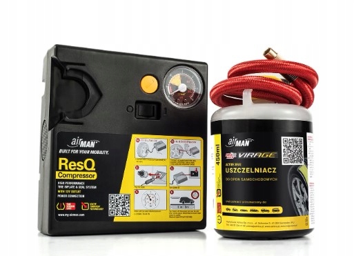 Zestaw naprawczy do opon (uszczelniacz+kompresor) - 9955045039 - oficjalne archiwum Allegro