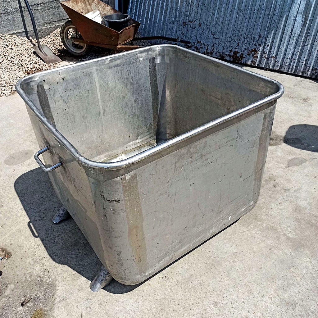 Zbiornik nierdzewny cymber wanna pojemnik spożywcz - 12230437429 - oficjalne archiwum Allegro