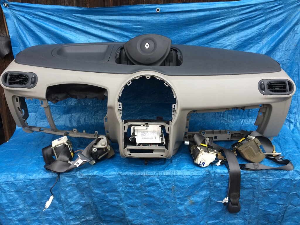 RENAULT MODUS DESKA ROZDZIELCZA AIR BAG PASY KPL. - 11472370790 ...